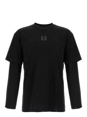 44 LABEL Classic Double Sleeve' T Shirt - Black