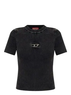 DIESEL Logo Cotton T-shirt - Black