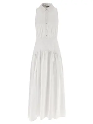 Staud Romy Cotton Poplin Dress - White