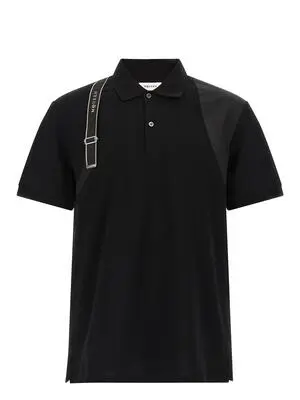 Alexander McQueen Harness' Polo Shirt - Black