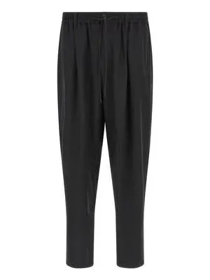Y3 Wool Wide Leg Pants - Black