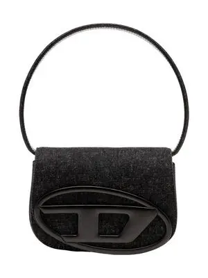 DIESEL 1 Dr Denim Shoulder Bag - Black