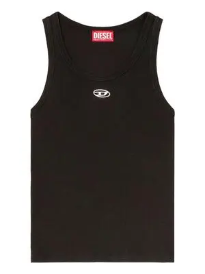 DIESEL Logo Cotton Tank Top - Black