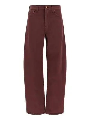 B Sides Leroy Mid Relaxed Bow Jeans - Bordeaux