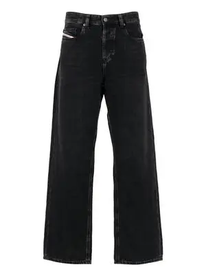 DIESEL Wide-leg Jeans - Denim Nero