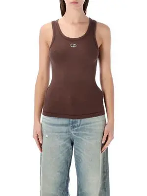 DIESEL® Ribbed Stretch Cotton Jersey Tank Top