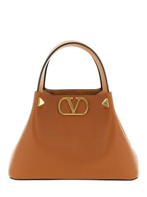 Valentino Garavani Vlogo Signature Small Shopping Bag - Brown