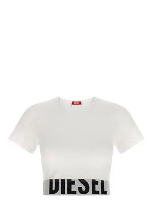 DIESEL Uftee-sport-cropped T-shirt - White