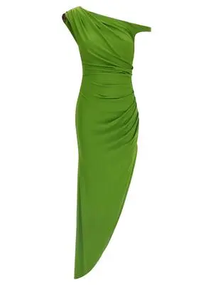 Elisabetta Franchi One-shoulder Jewel Dress - Green