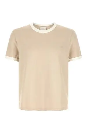 A.p.c. Logo Embroidery T Shirt - Beige