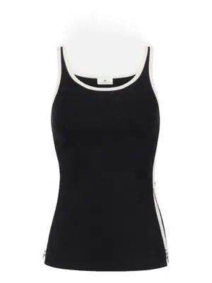 Elisabetta Franchi Tricot Top - Nero/milk