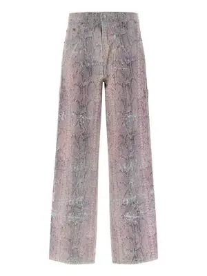 HAIKURE Winona Python-print Wide-leg Jeans - Multicolor