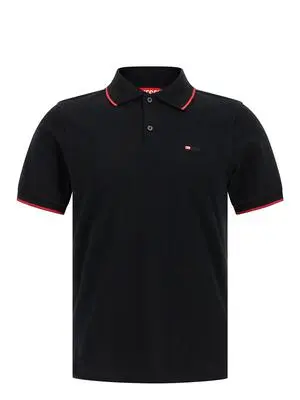DIESEL T Ferry Microdiv' Polo Shirt - Black
