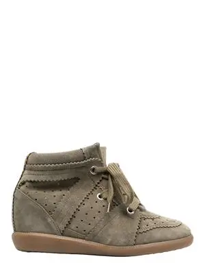 Isabel Marant Bobby Leather Sneakers Dove Grey