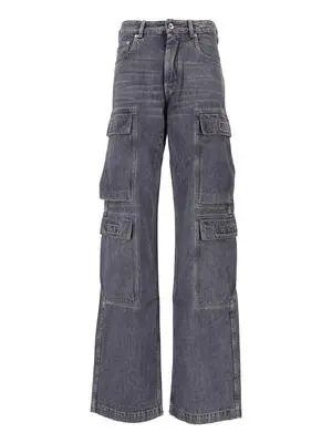Rick Owens Double Cargo Jeans - Washed Grey