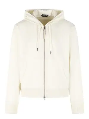 TOM FORD Cashmere Zip-up Hoodie - White