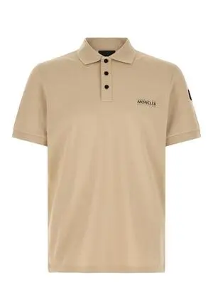 Moncler Piqué Polo Shirt - Beige