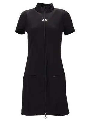 COURREGES Mini Interlock Tracksuit Dress - Black