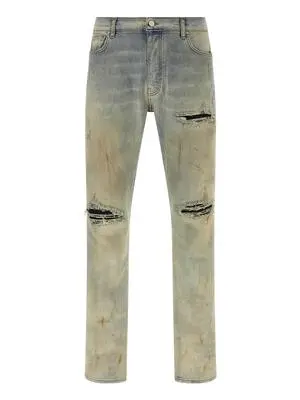 Amiri Suede Mx1 Denim Jeans - Beige