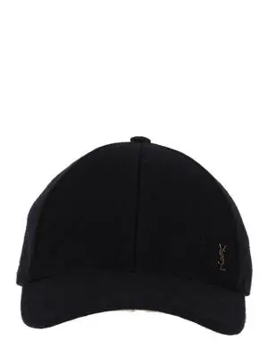 Saint Laurent Casquette Feutre Uni - Noir