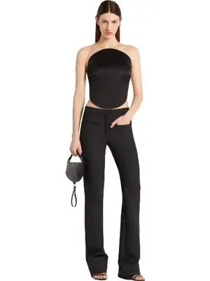 COURREGES Bootcut Heritage Fluid Crepe Pants - Black
