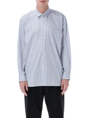 Comme Des Garçons T Shirts And Polos - Blu White Stripes