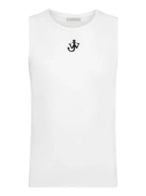 JW Anderson Anchor Embroidery Vest - White