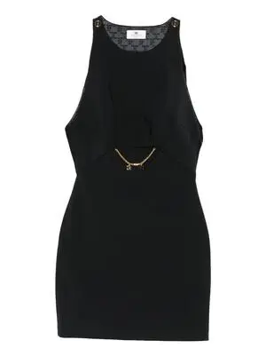 ELISABETTA FRANCHI Sleeveless Dress With Chain Embellishment