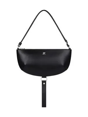 COURREGES Holy Eclipse Leather Bag - Black