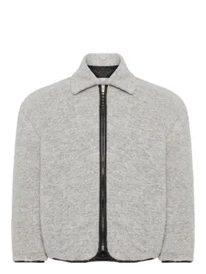 JW Anderson Contrast Trim Jacket - Light Grey Melange