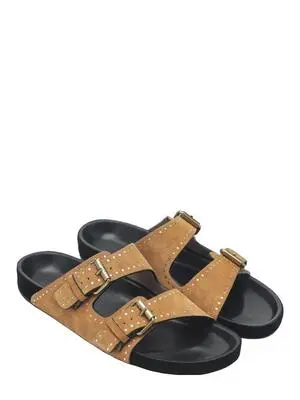 Isabel Marant Lennyo Suede Sandals - Brown