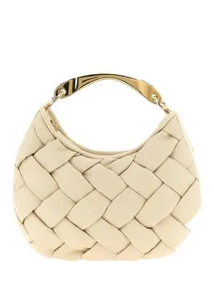 Twin-set Weaved Nappa Effect Handbag - Beige