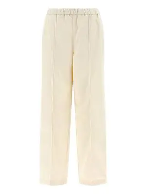 Fabiana Filippi Cotton Gabardine Straight Leg Trousers - Beige