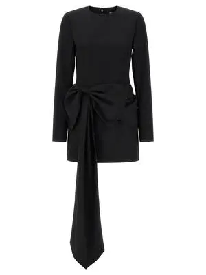 ROTATE BY BIRGER CHRISTENSEN Mini Bow Dress - Black