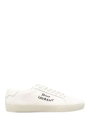 Saint Laurent Sl/06 Signature Sneakers - Panna