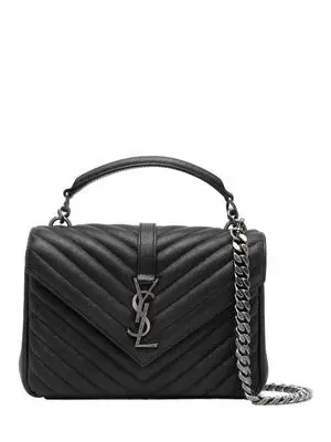 Saint Laurent College Monogram Shoulder Bag - Noir