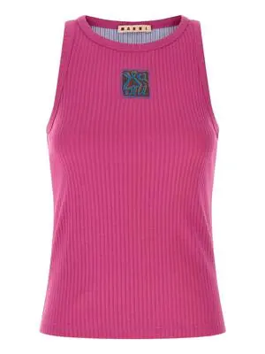 Marni Logo Patch Tank Top - Fuchsia