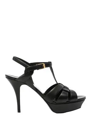 Saint Laurent Tribute 75 Platform Sandals - Noir