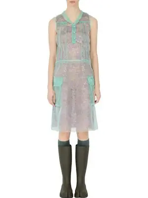 MAISON MARGIELA Midi Dress - Emerald/antique Rose