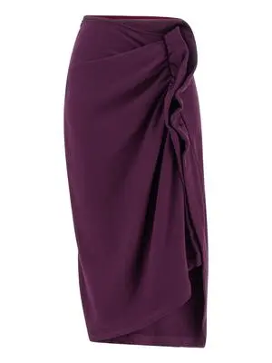 Dries Van Noten Hanam Midi Skirt - Purple
