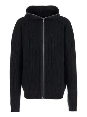 Rick Owens Zipped Hoodie - Black