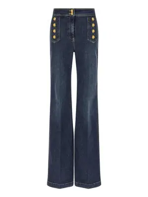 Elisabetta Franchi Palazzo Jeans - Blue