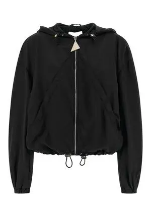 Attico Hooded Bomber Jacket - Black