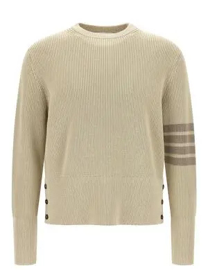 Thom Browne Bar Sweater - Beige