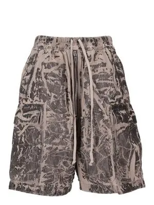 Rick Owens Cargobela Shorts - Black Washed Foil