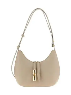 Furla Goccia Small Shoulder Bag - Beige
