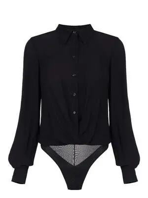 Elisabetta Franchi Camicia A Body - Nero