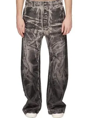 Rick Owens Geth Jeans - Black Washed Foil