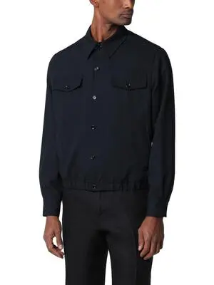 LARDINI Wool Shirt Jacket - Blue
