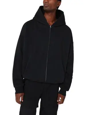 ENTIRE STUDIOS Cotton Zip-up Sweatshirt - Black
